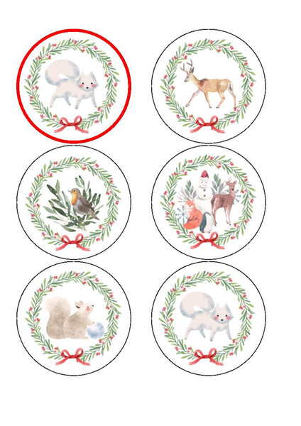 Winter Animals - Christmas Cake and Cupcake toppers - Incredible Toppers