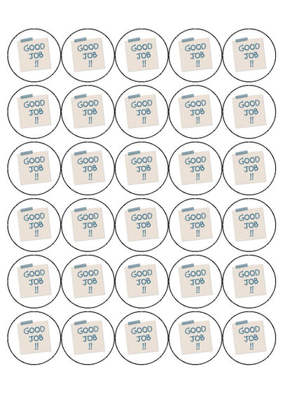 Well done - good job! (edible cake/cupcake toppers) - Incredible Toppers