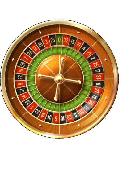 Edible Gold Roulette Wheel Cake Topper - Incredible Toppers